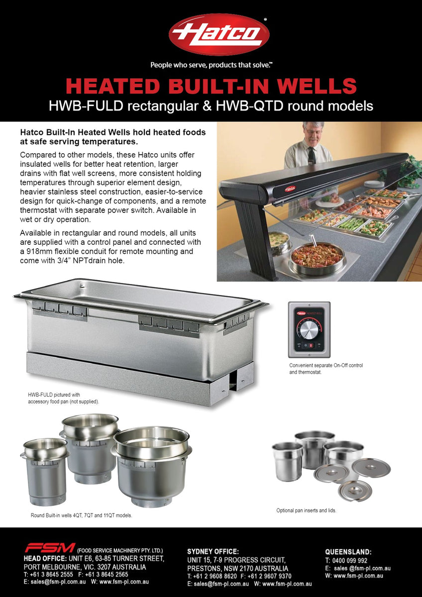 Hatco HWB-11QTD - Built-In Heated Well | SilverChef