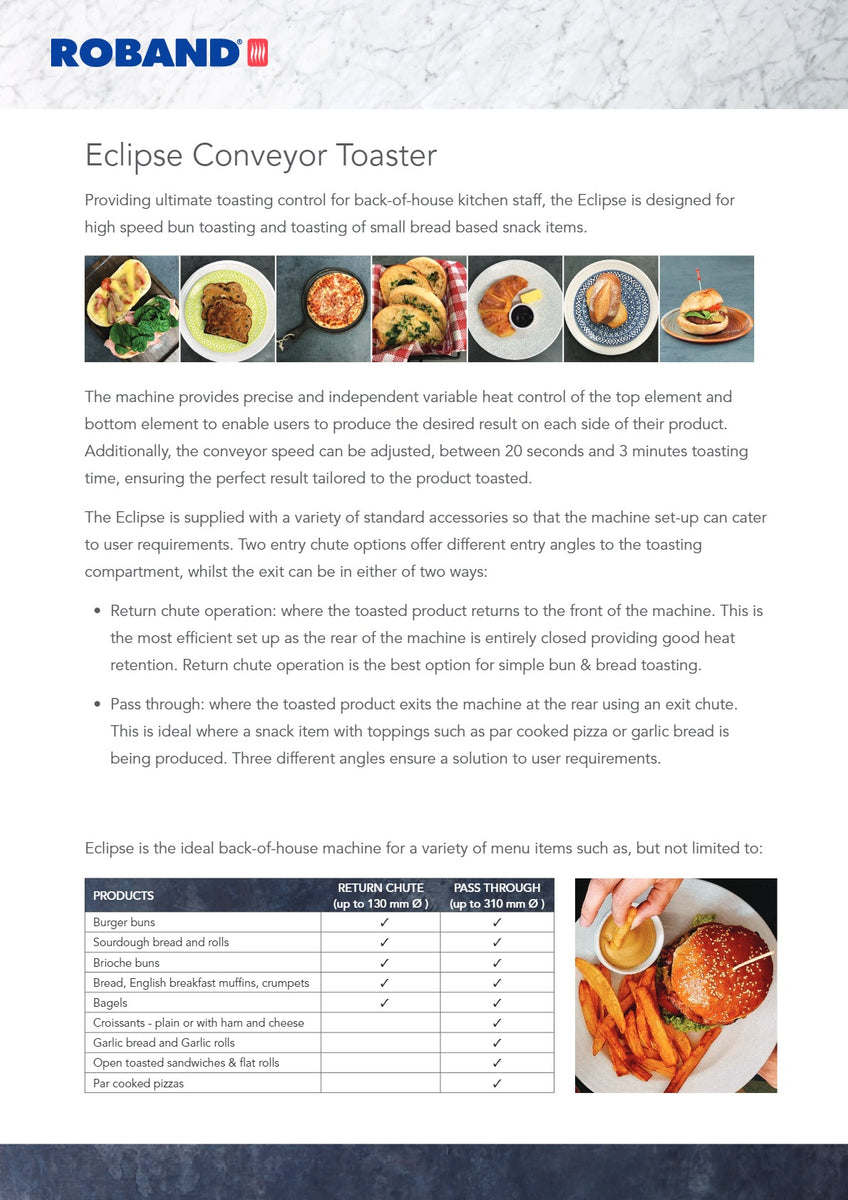 Roband Eclipse ET315 - Bun & Snack Toaster | SilverChef