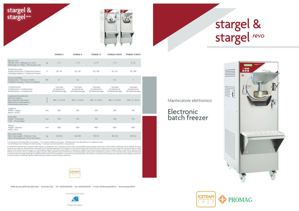 Iceteam1927 Stargel 8 - Gelato Batch Churner | SilverChef