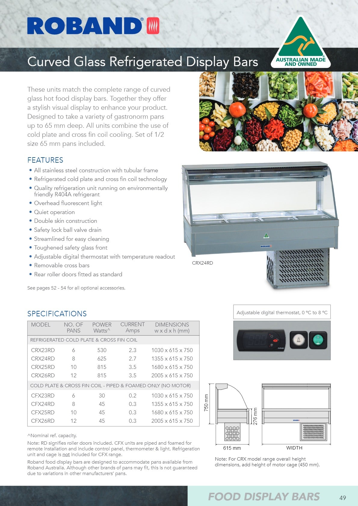 Roband CFX24RD - Cold Food Display | SilverChef