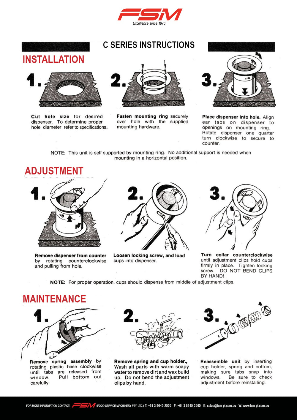 San Jamar C Series C3500CH - Counter Mount Adjustable Collar Cup Dispe ...