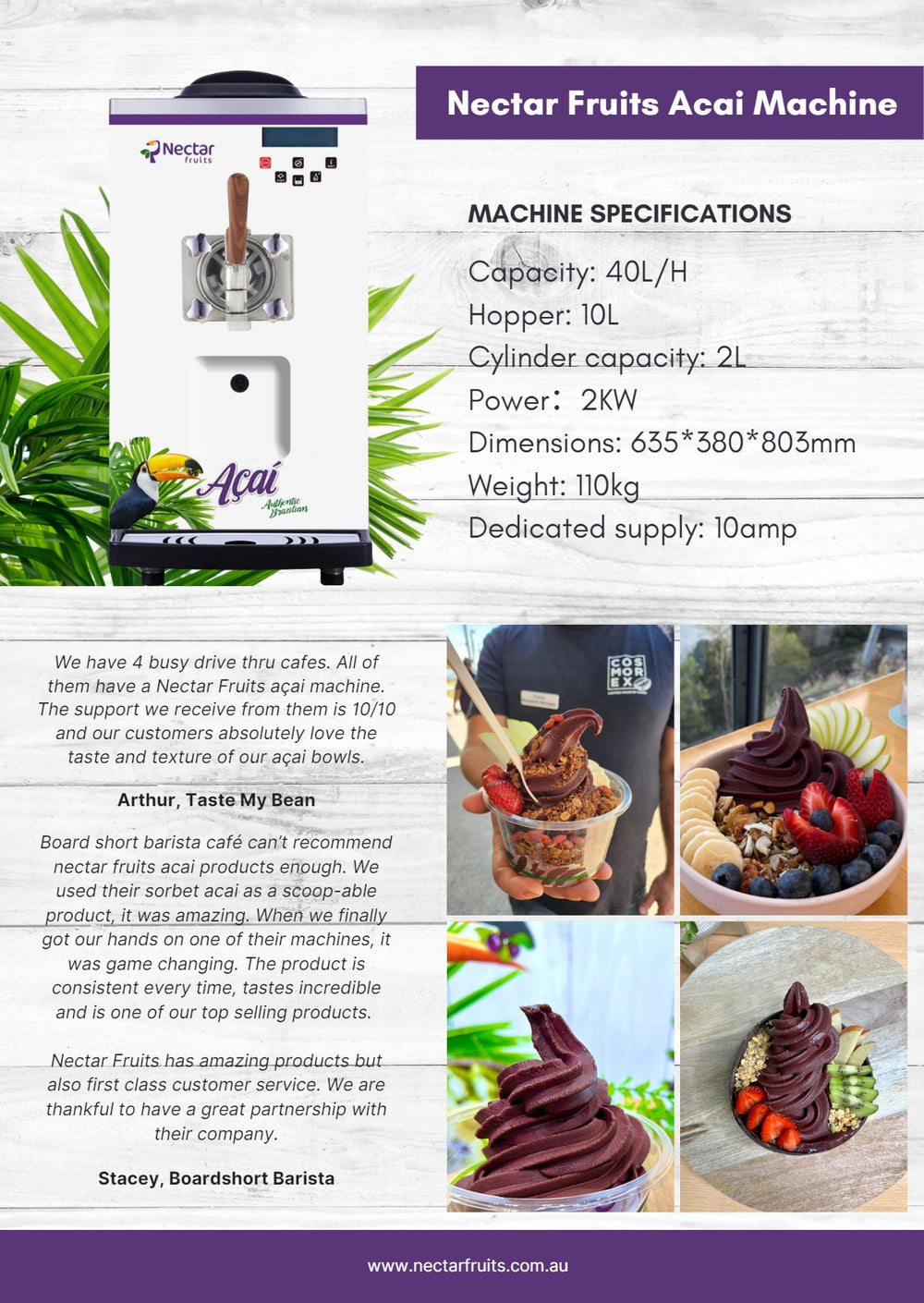 Nectar Fruits - Acai Machine | SilverChef