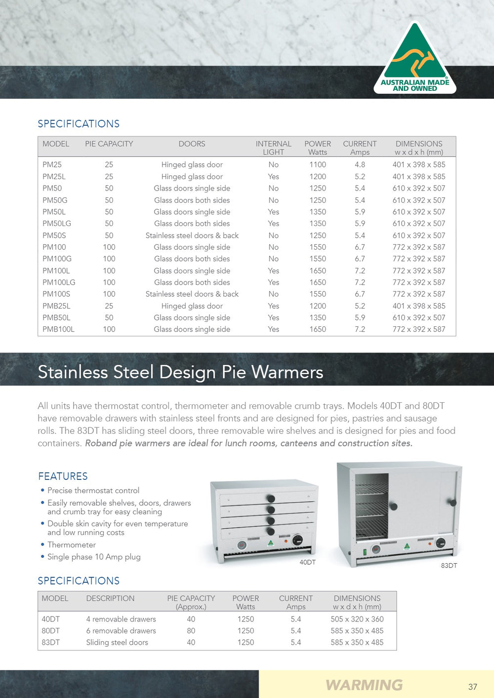Roband Pie Master PM50 - Pie Warmer | SilverChef