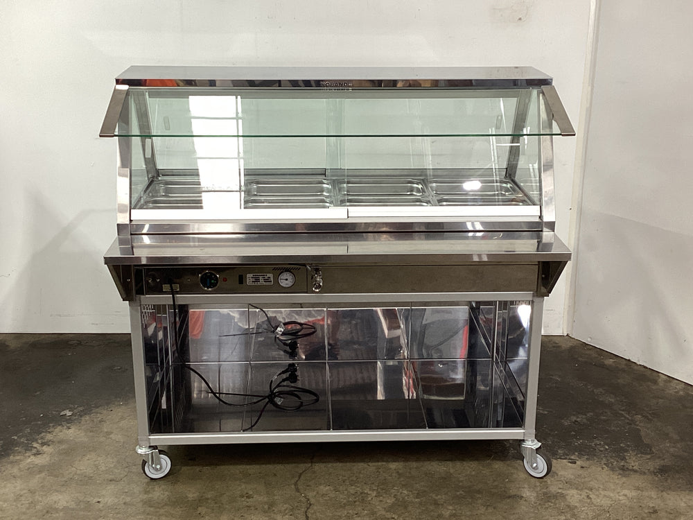Roband E24 Heated Display with Stand + Sneeze Guards | SilverChef