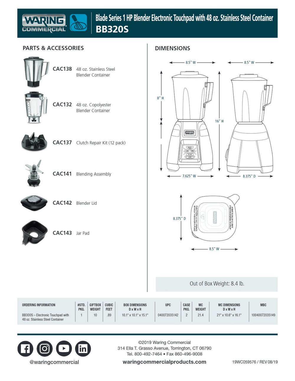 Waring BLADE BB320 - Blender | SilverChef