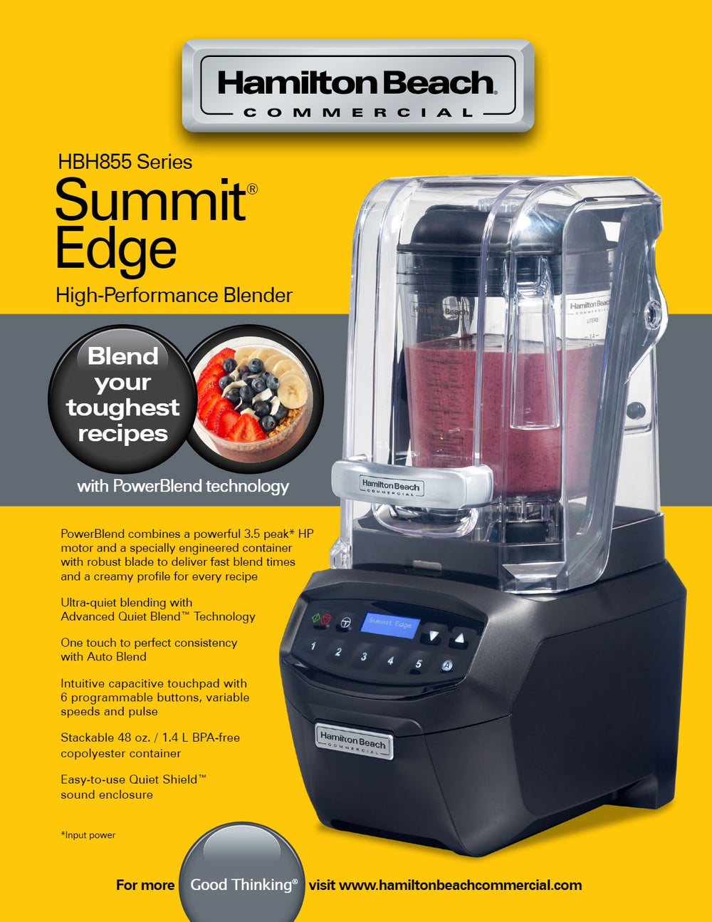 Hamilton Beach Summit Edge BBS0855 - Blender | SilverChef
