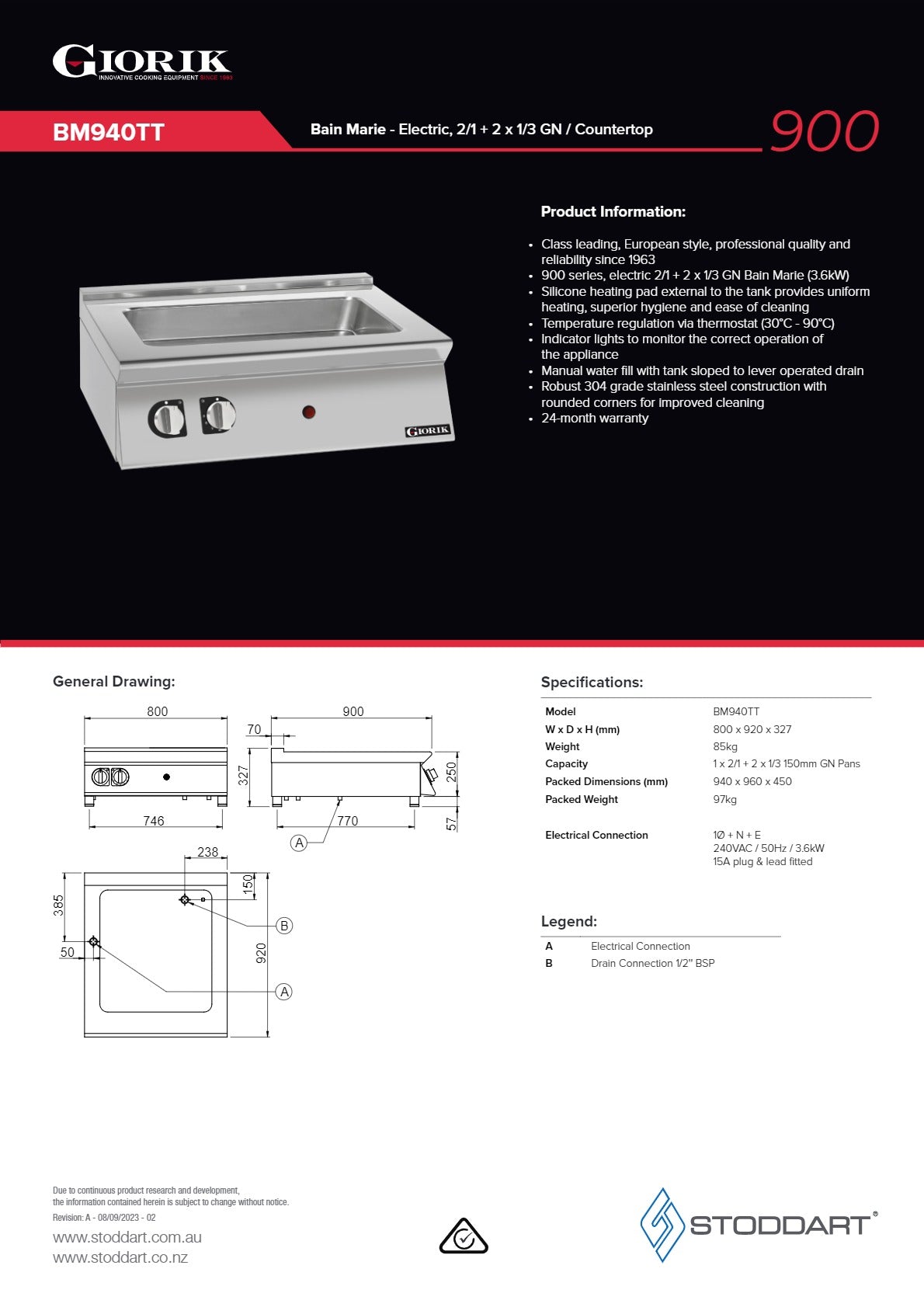 Giorik BM940TT - Bain Marie | SilverChef