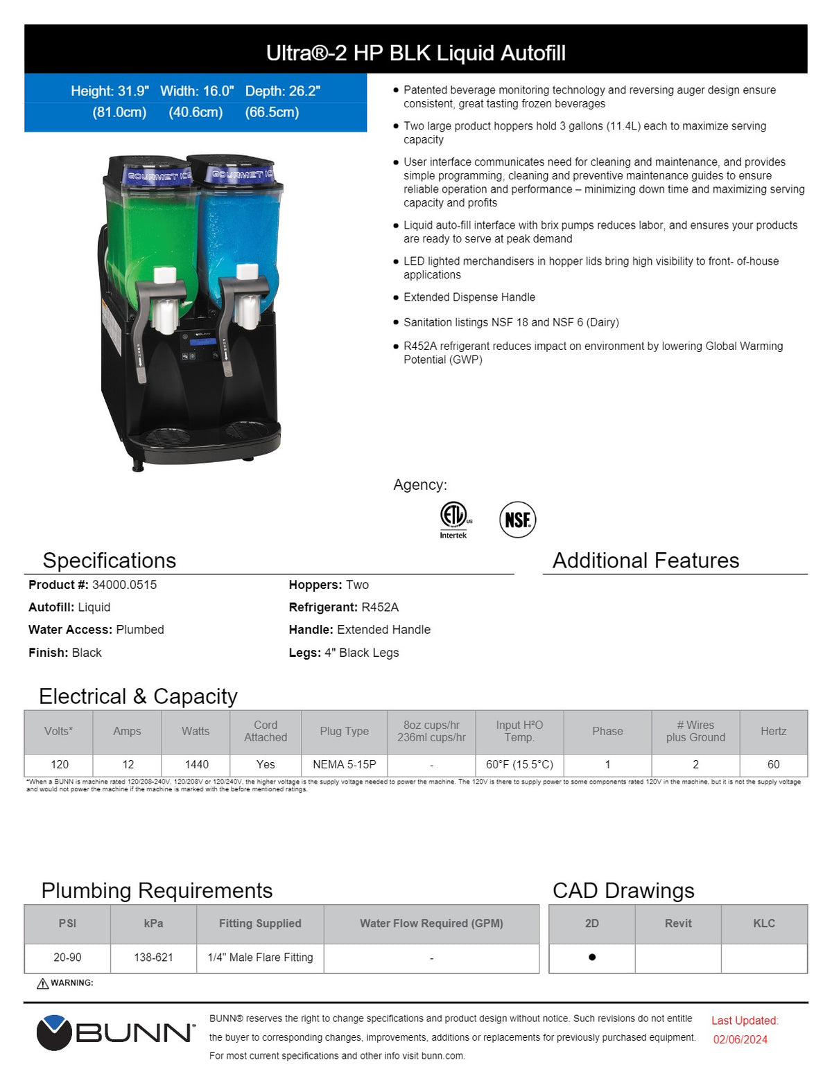 BUNN ULTRA 2 Black - Slushie Machine | SilverChef