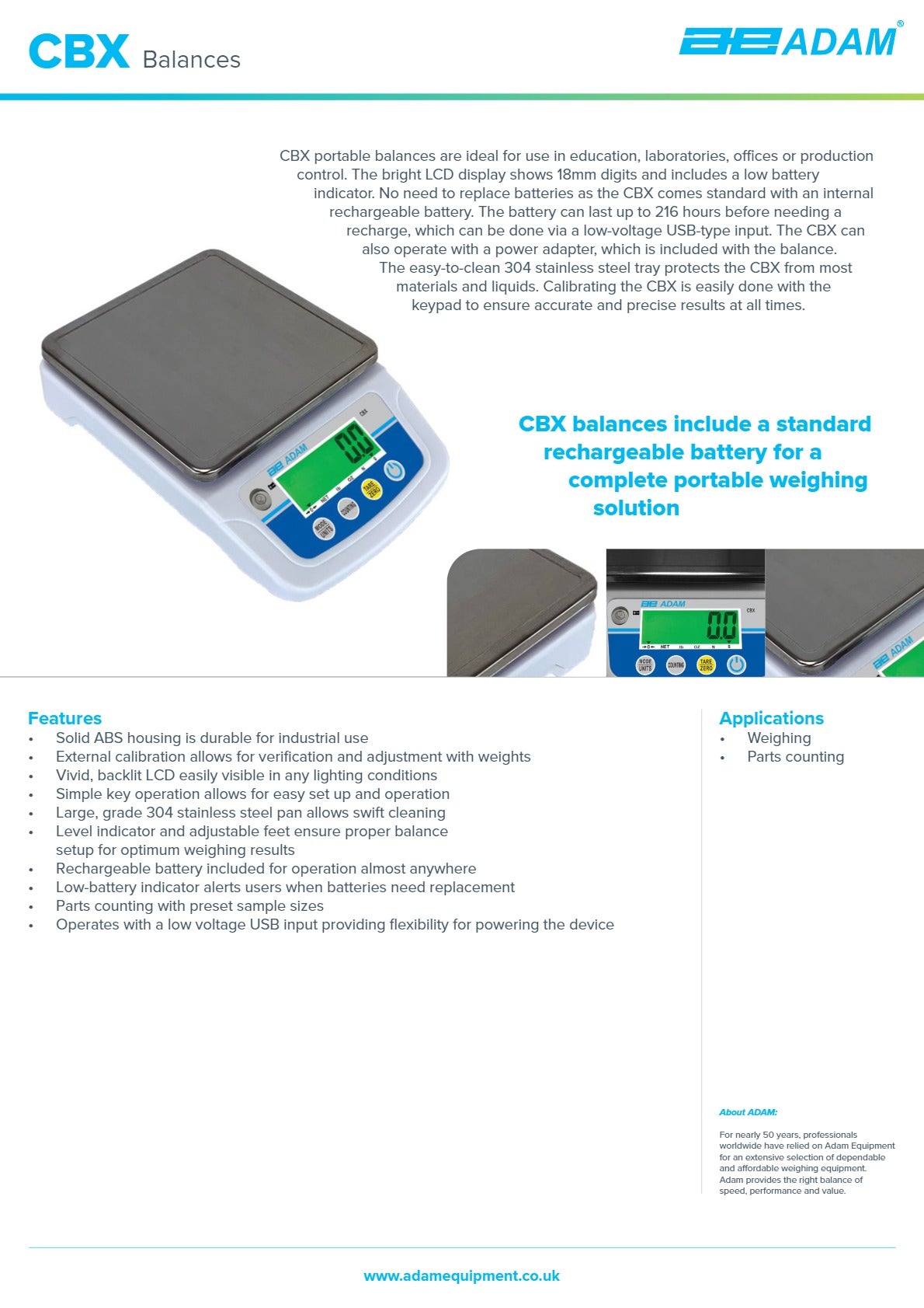 Adam Equipment CBX 3001 - Compact Balance | SilverChef