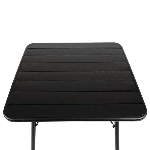 Bolero CS731 - Slatted Square Steel Table 700mm | SilverChef