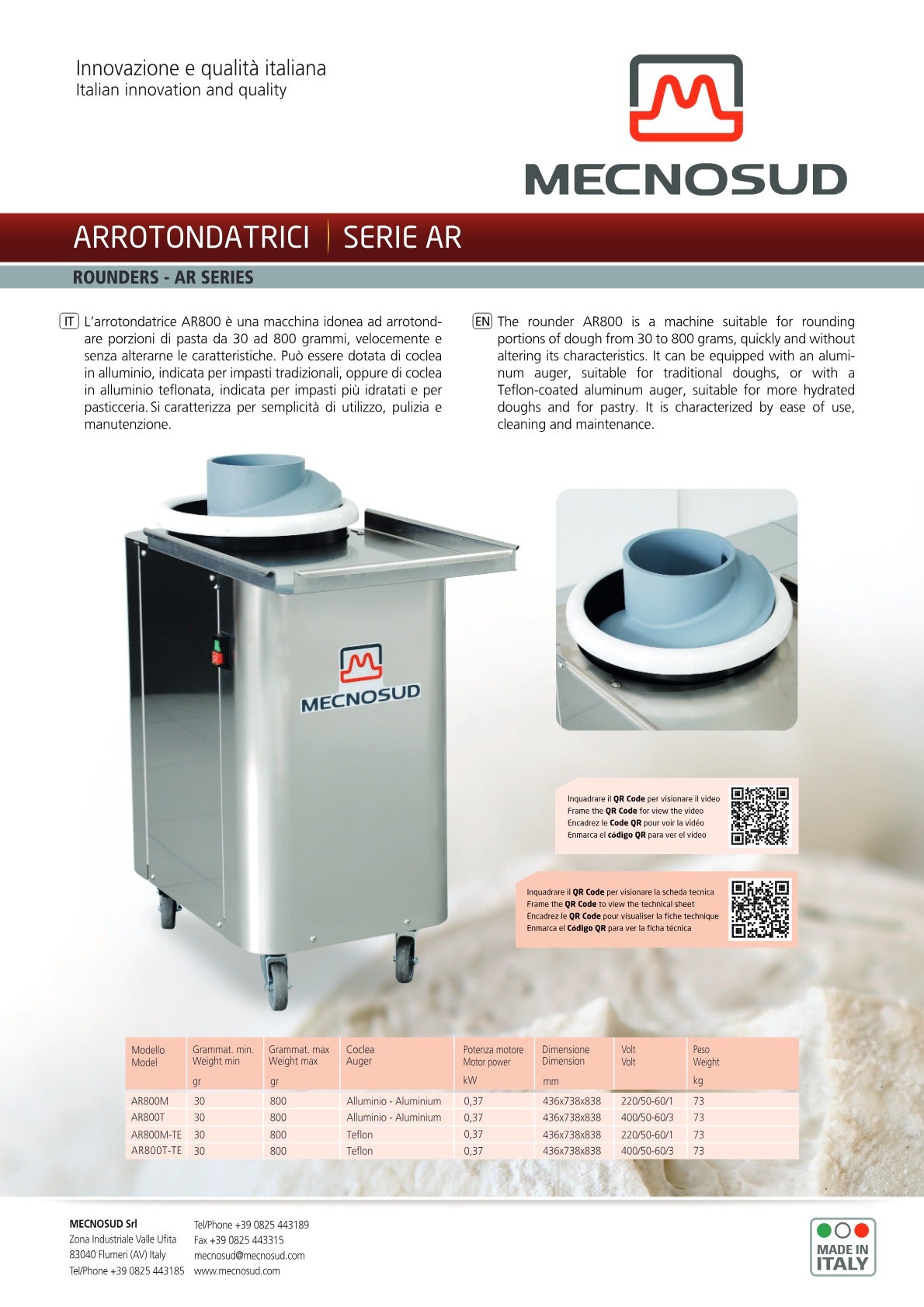 Mecnosud DBM0800 - Dough Baller | SilverChef