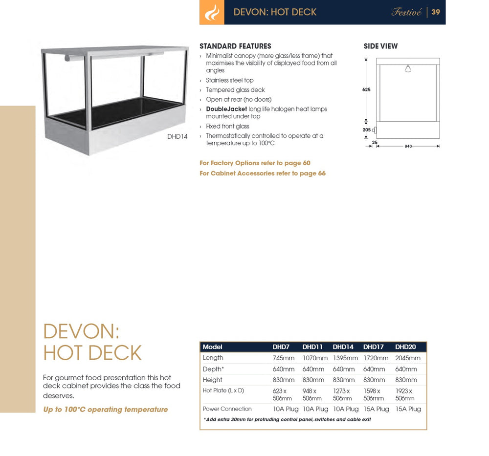 Festive Devon Hot Deck 1070 - Hot Food Display | SilverChef