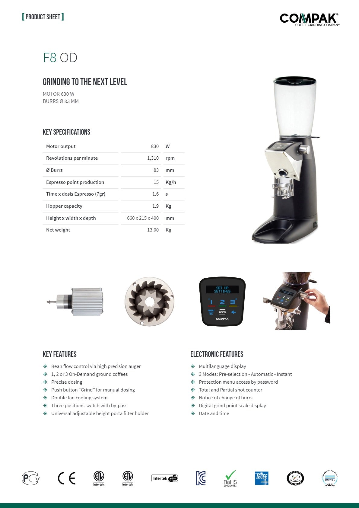 Compak F8 OD - Coffee Grinder | SilverChef