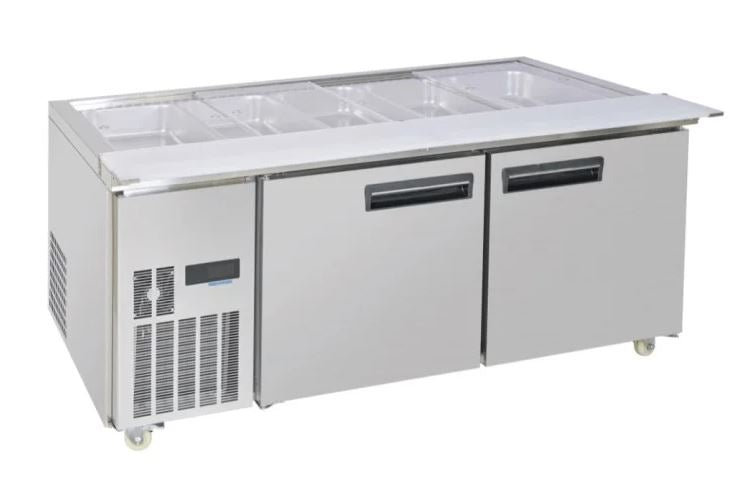 Thermaster PG180FA-XB Two Door Salad Prep Fridge | SilverChef