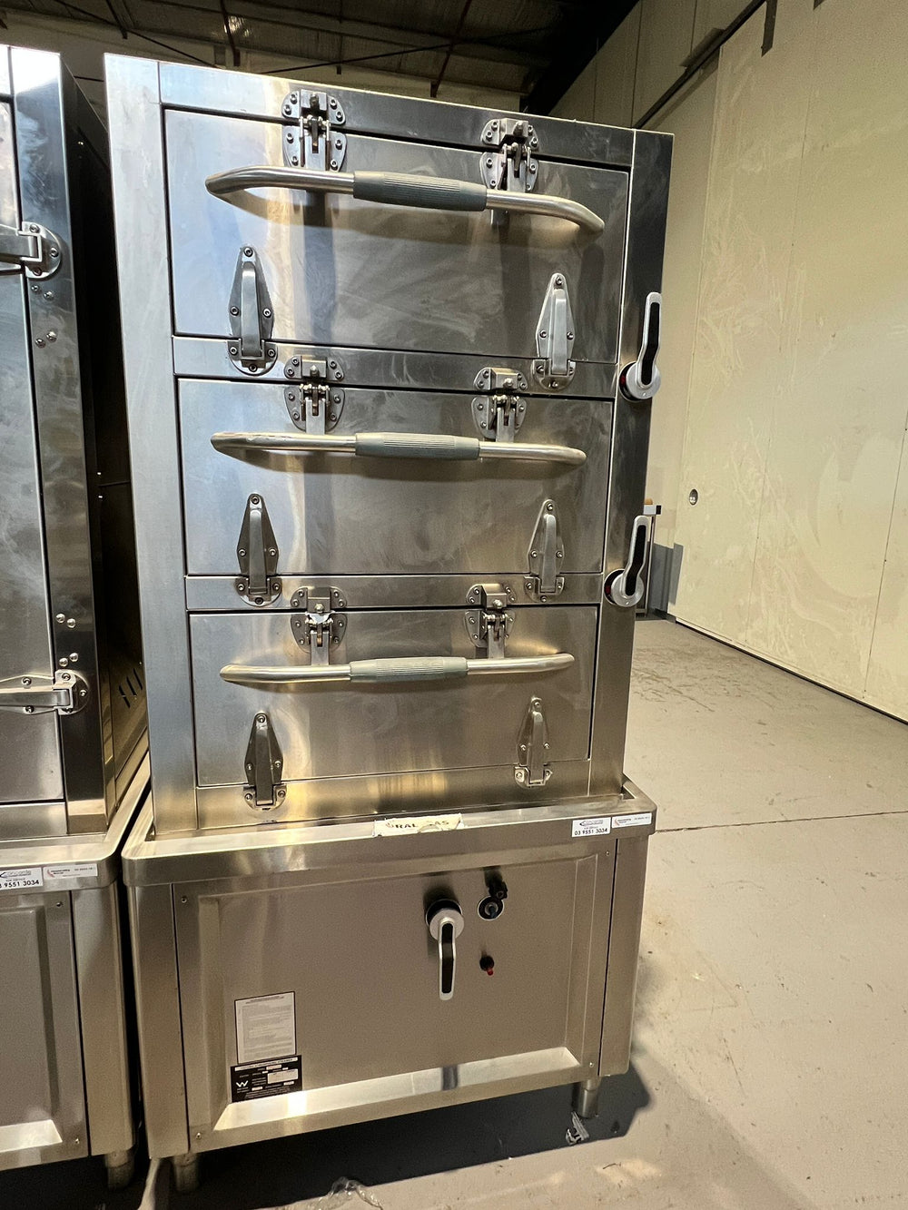 Oxford FSGS-3 3 Door Natural Gas Steamer | SilverChef