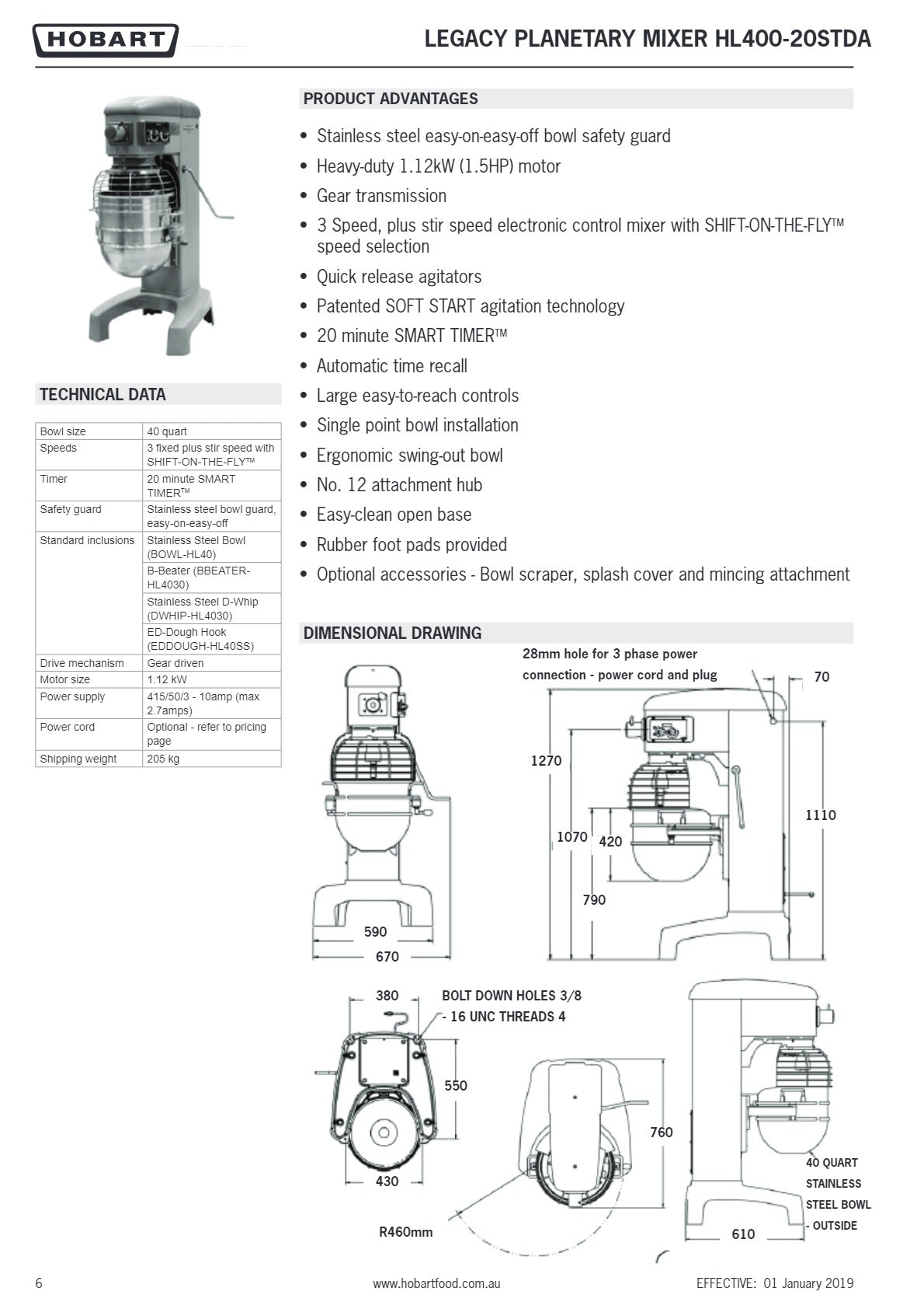 Hobart Legacy HL400 - Planetary Mixer | SilverChef