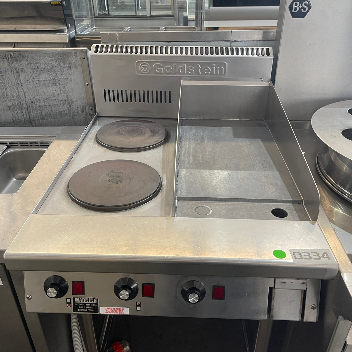 Goldstein PEB2S12G 2 Solid Plate Electric Cooktop Griddle | SilverChef