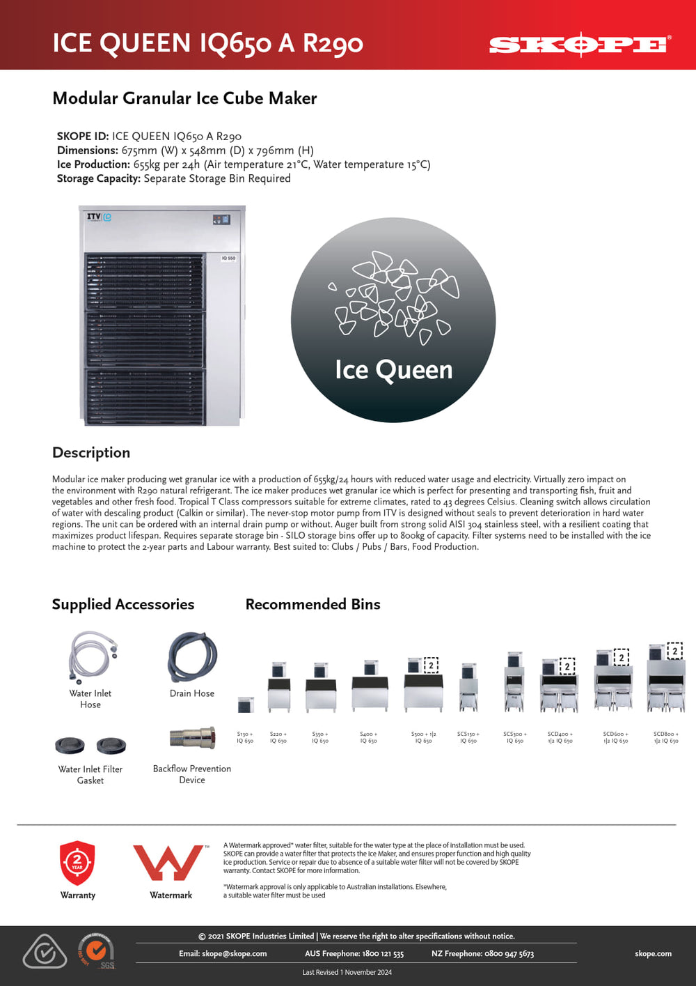 SKOPE ICE QUEEN IQ600 - Modular Granular Ice Maker | SilverChef