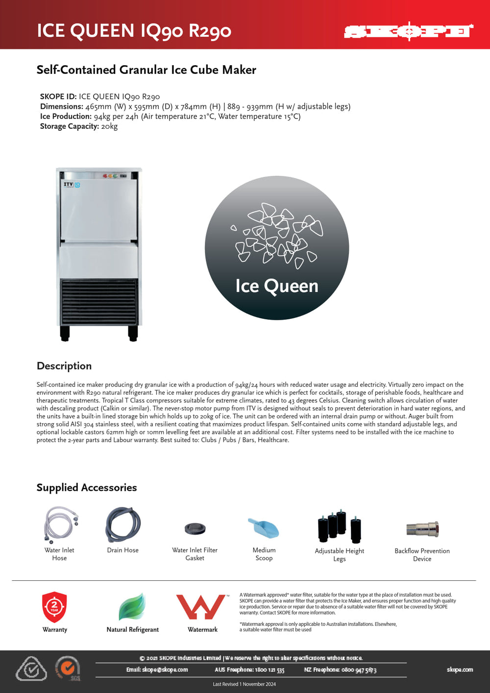 SKOPE ICE QUEEN IQ85 A - Self-Contained Modular Granular Ice Maker ...