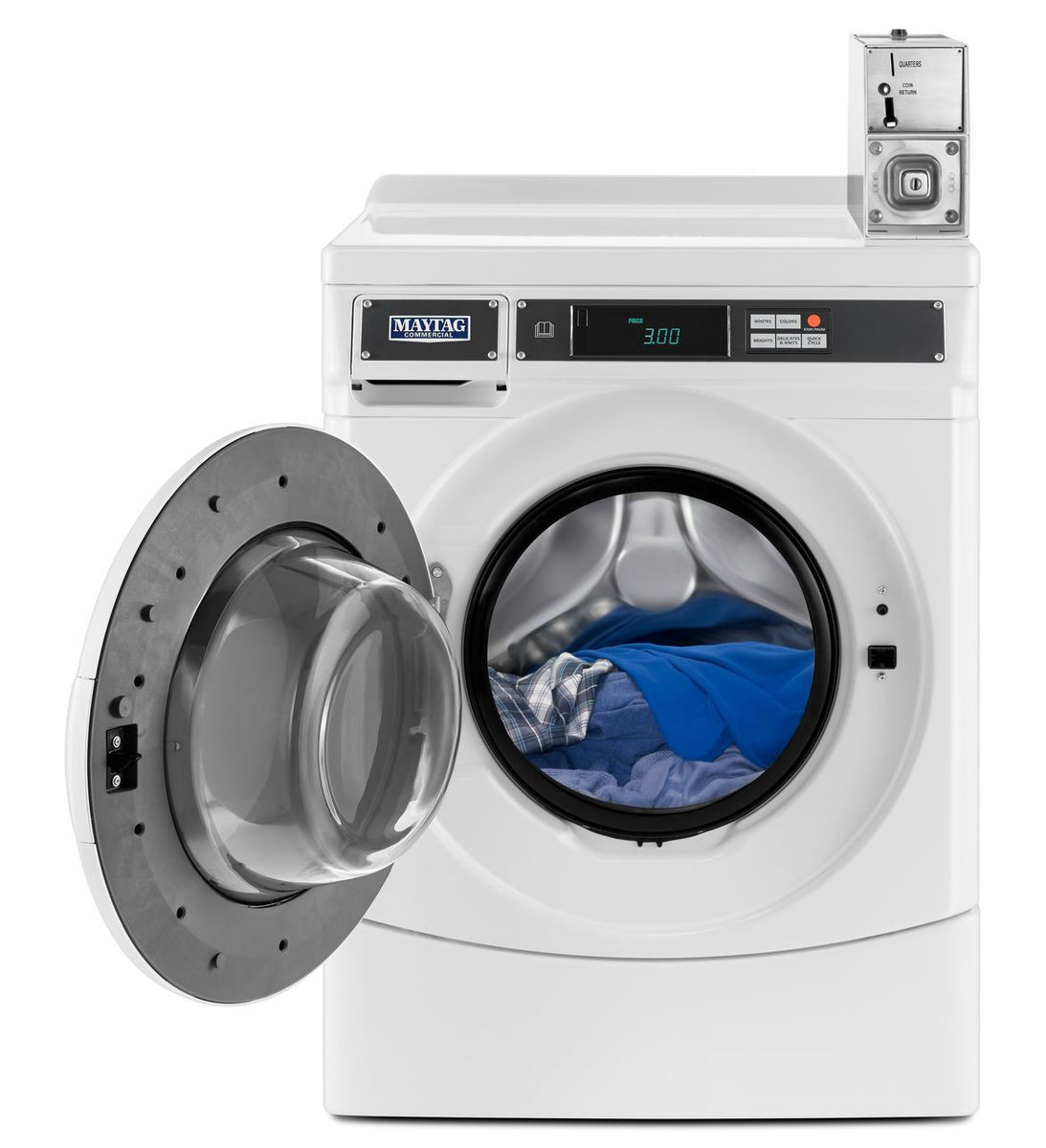 Maytag Commercial MHN33PD - Coin Operated Front Load Washer | SilverChef