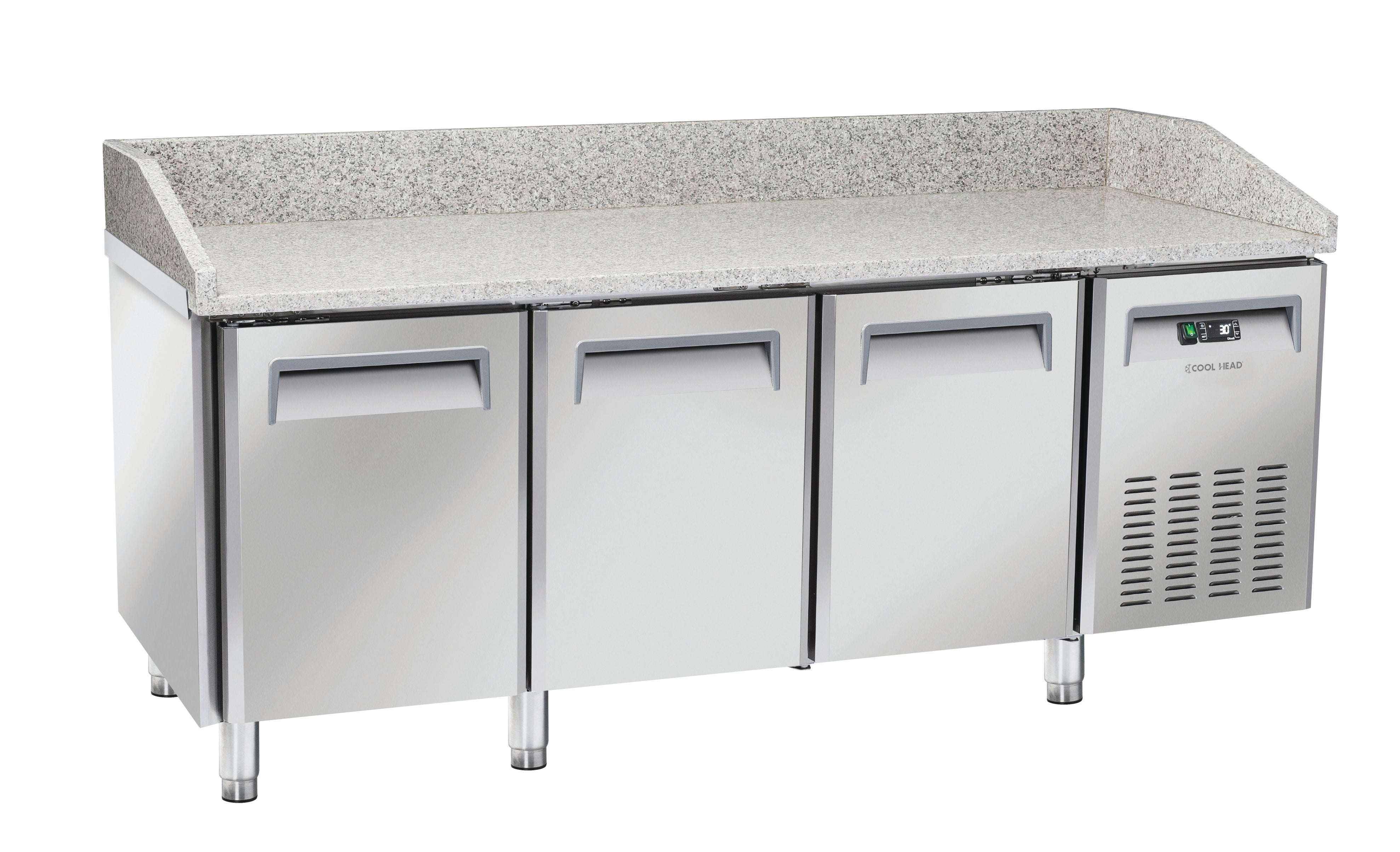 Saltas MPB0030 - Marble Top 3 Door Pizza Fridge | SilverChef