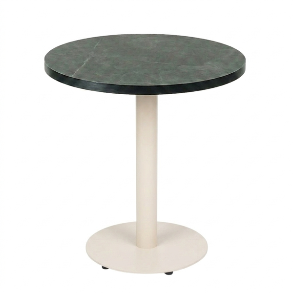 Black Aluminium Edge HPL Laminate Tabletop in Smokestone Complete Tabl ...