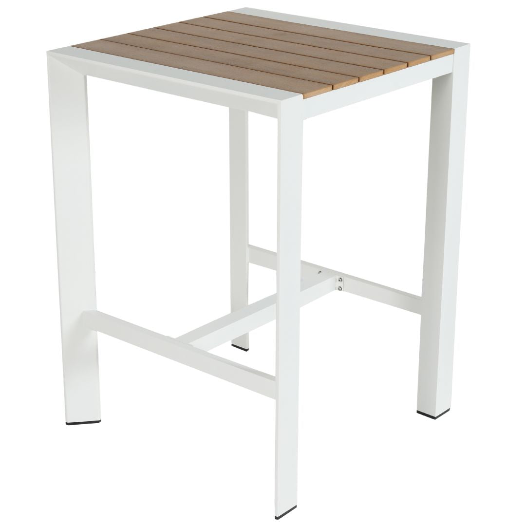 Café Solutions Teak Aluminium & Polywood Bar Table 800 x 800mm | SilverChef