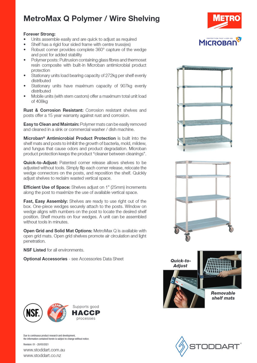 Metro Max Q MAXQ.M4T68.1824 - Mobile 4 Tier Shelving | SilverChef