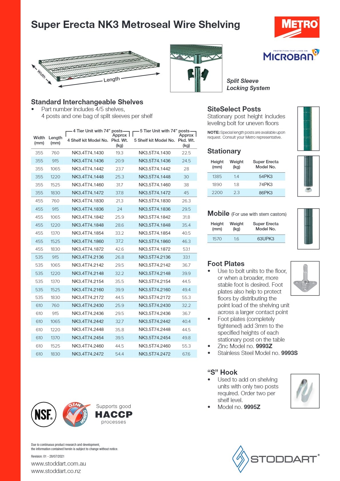 Metro Super Erecta NK3.4T74.2448 - 4 Tier Wire Shelving | SilverChef